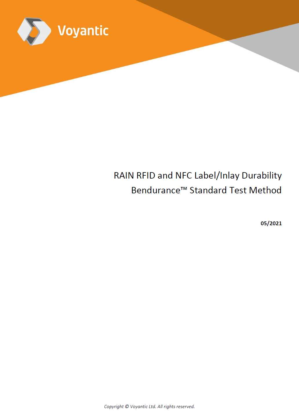 RAIN RFID and NFC Label/Inlay Durability - Bendurance™ Standard Test Method