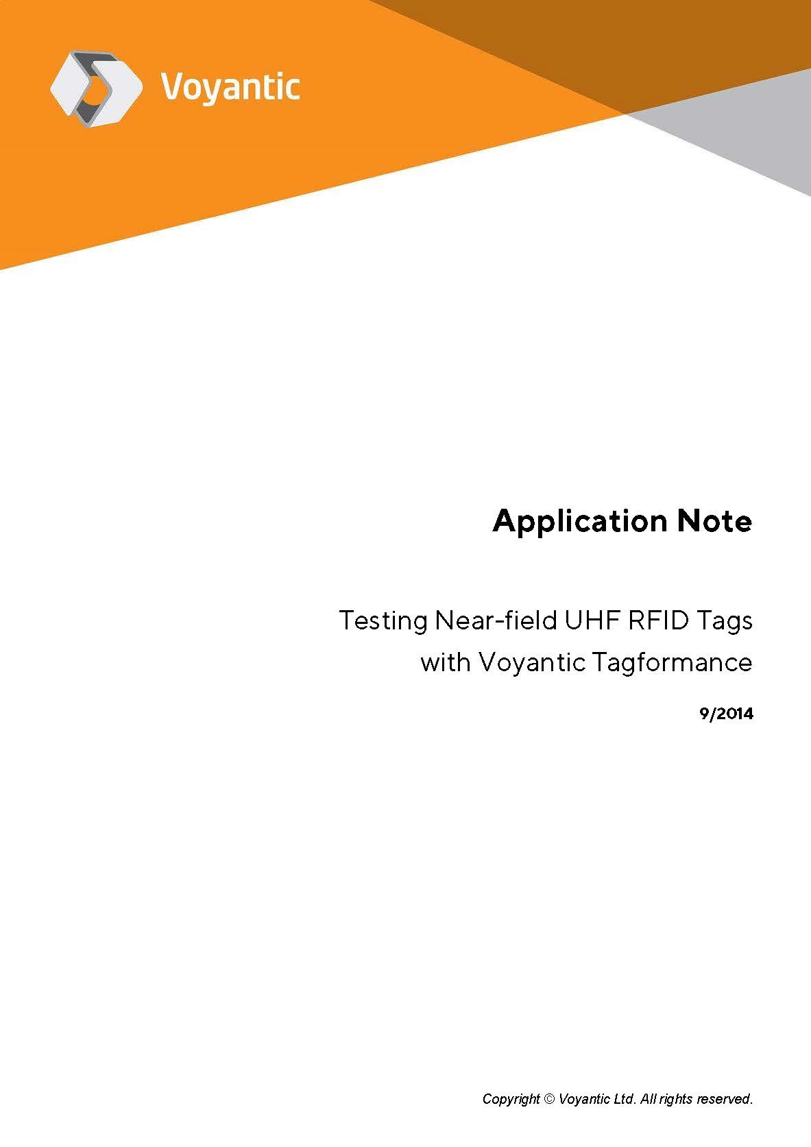 Testing Near-field UHF RFID Tags with Voyantic Tagformance